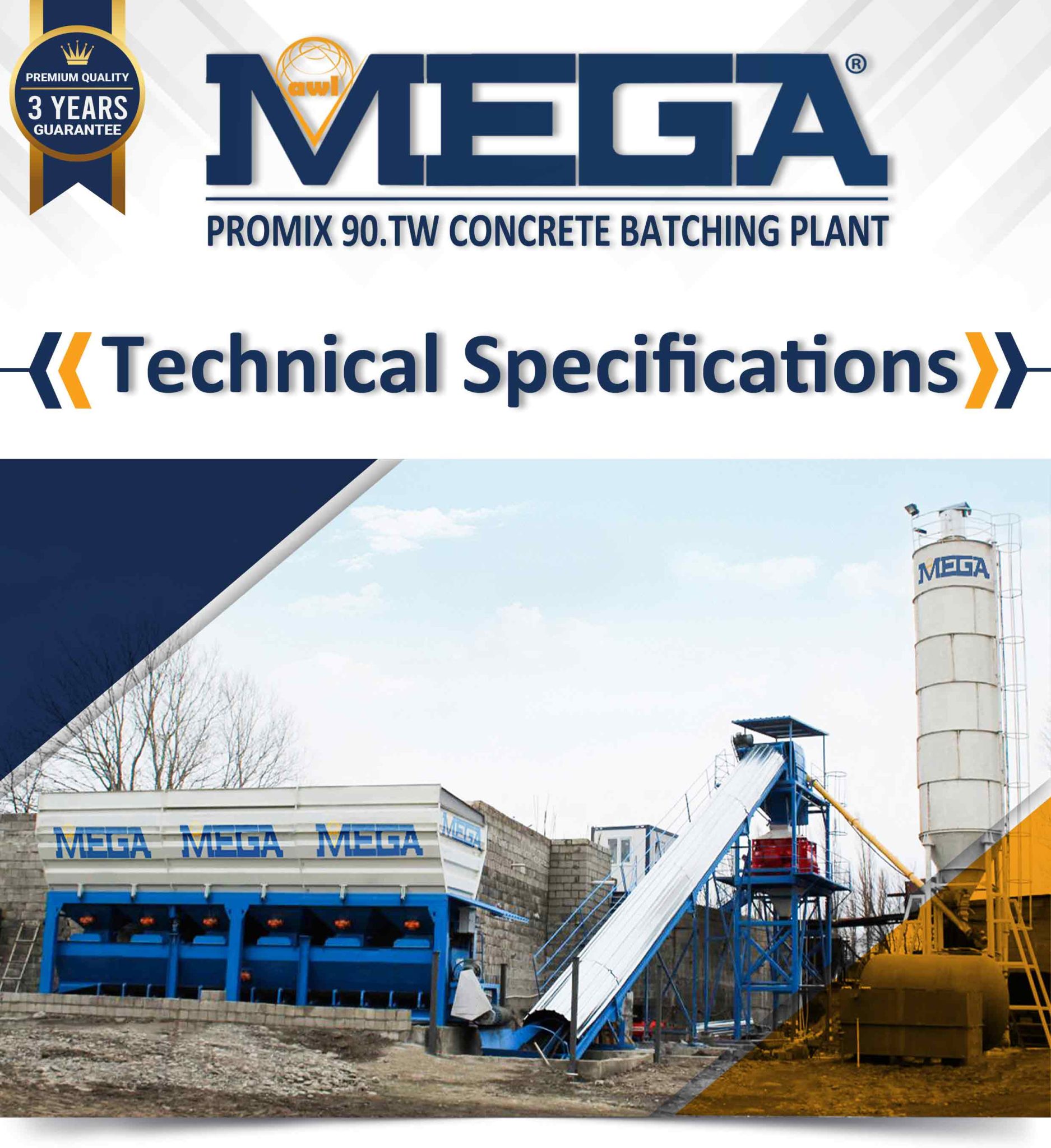 90 m³ Concrete Batching Plant - Mega Concrete Batching Plants